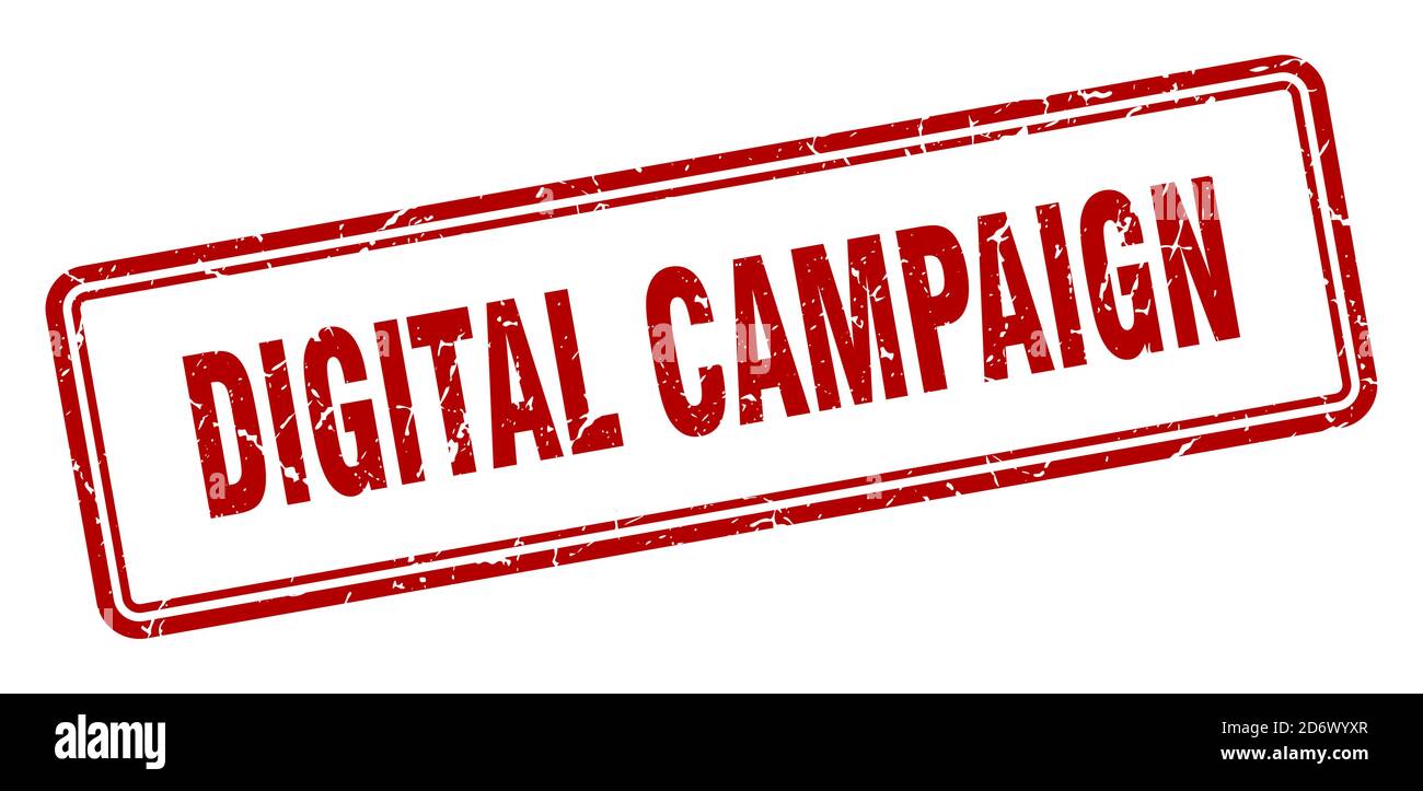 digital campaign stamp. square grunge sign isolated on white background ...