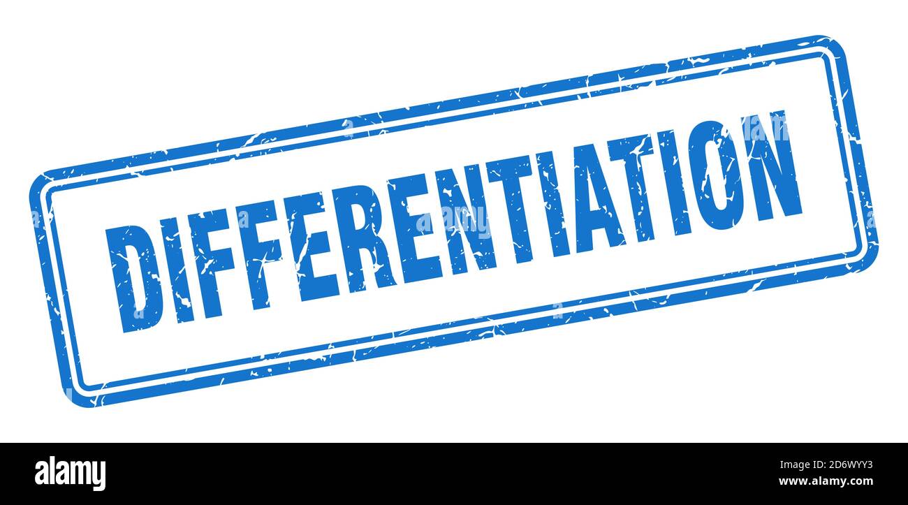 differentiation stamp. square grunge sign isolated on white background ...