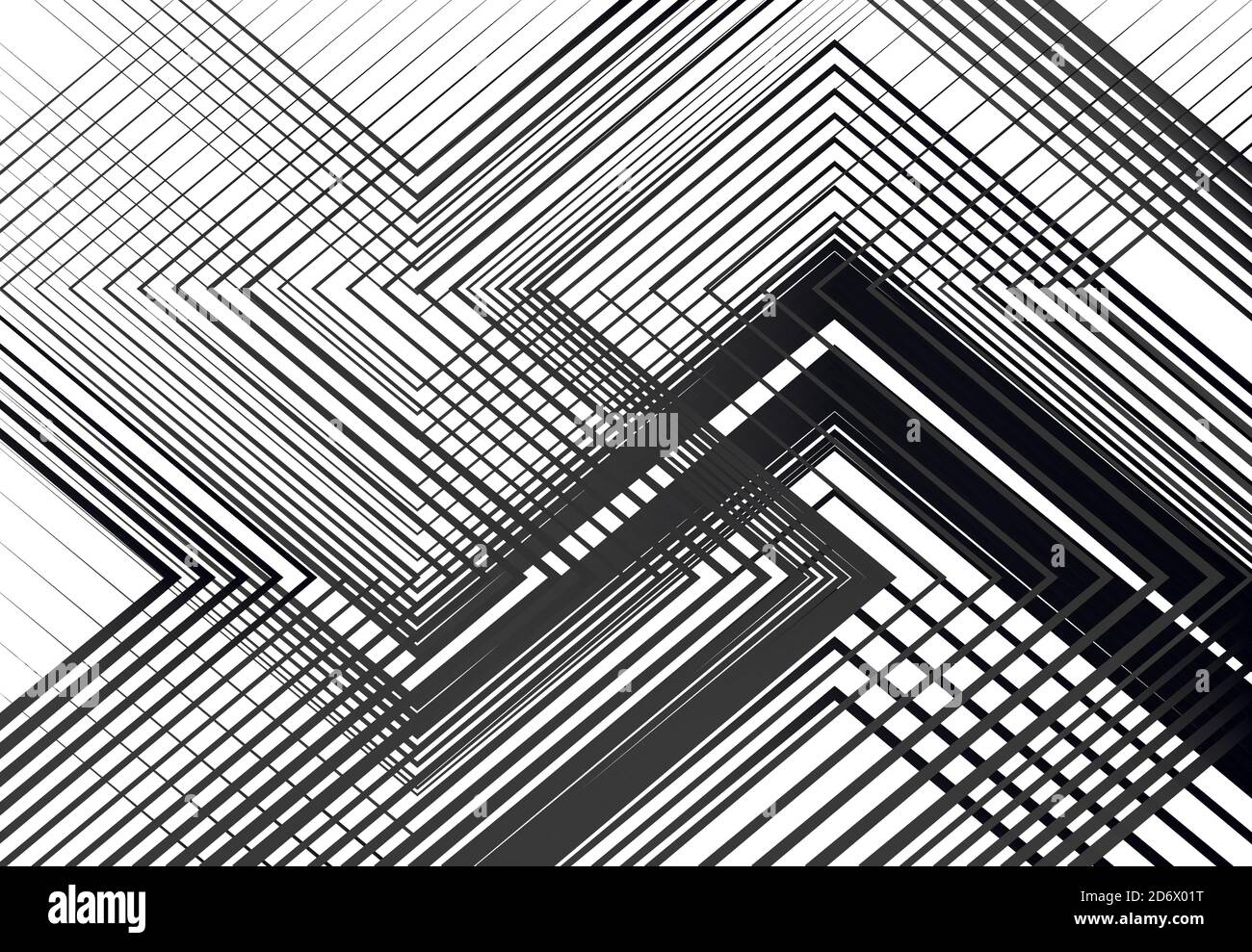 Geometric structure, network, chaotic jumble of straight, angular ...