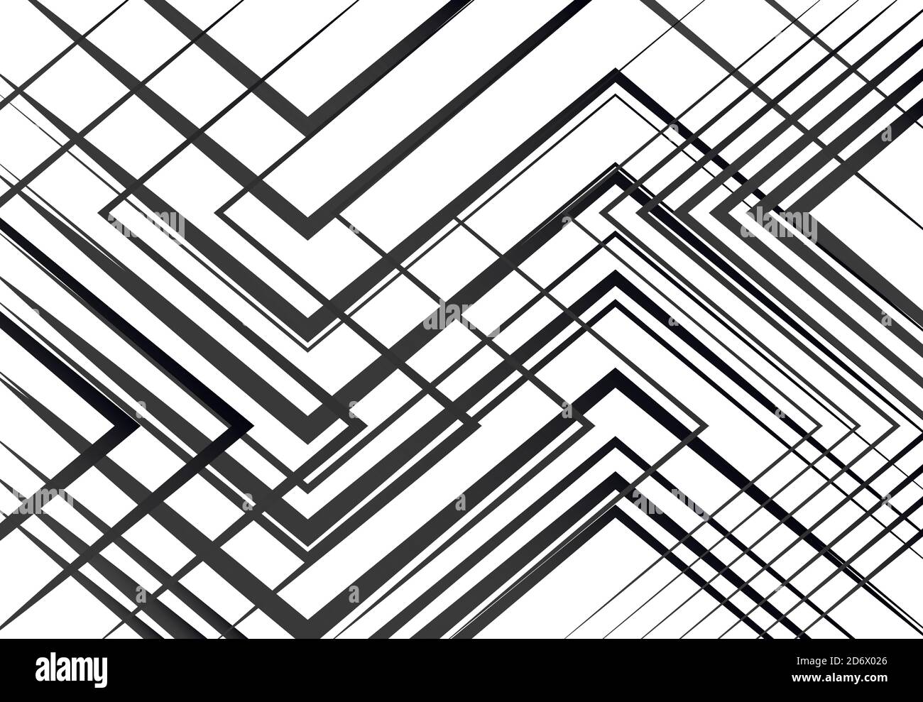 Geometric structure, network, chaotic jumble of straight, angular ...