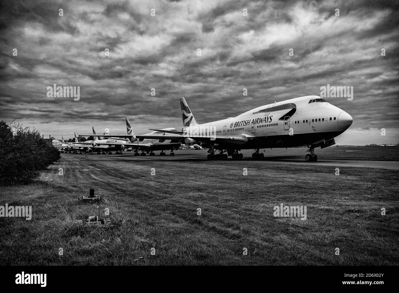 747 jumbo jet british Black and White Stock Photos & Images - Alamy