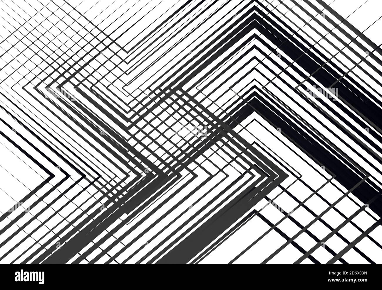 Geometric structure, network, chaotic jumble of straight, angular ...