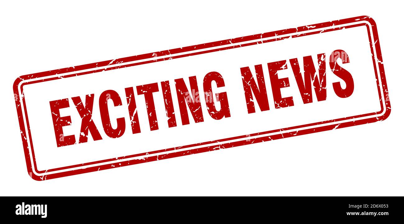 exciting news stamp. square grunge sign isolated on white background ...