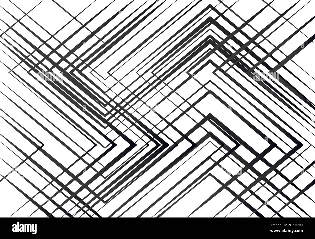 Geometric structure, network, chaotic jumble of straight, angular ...