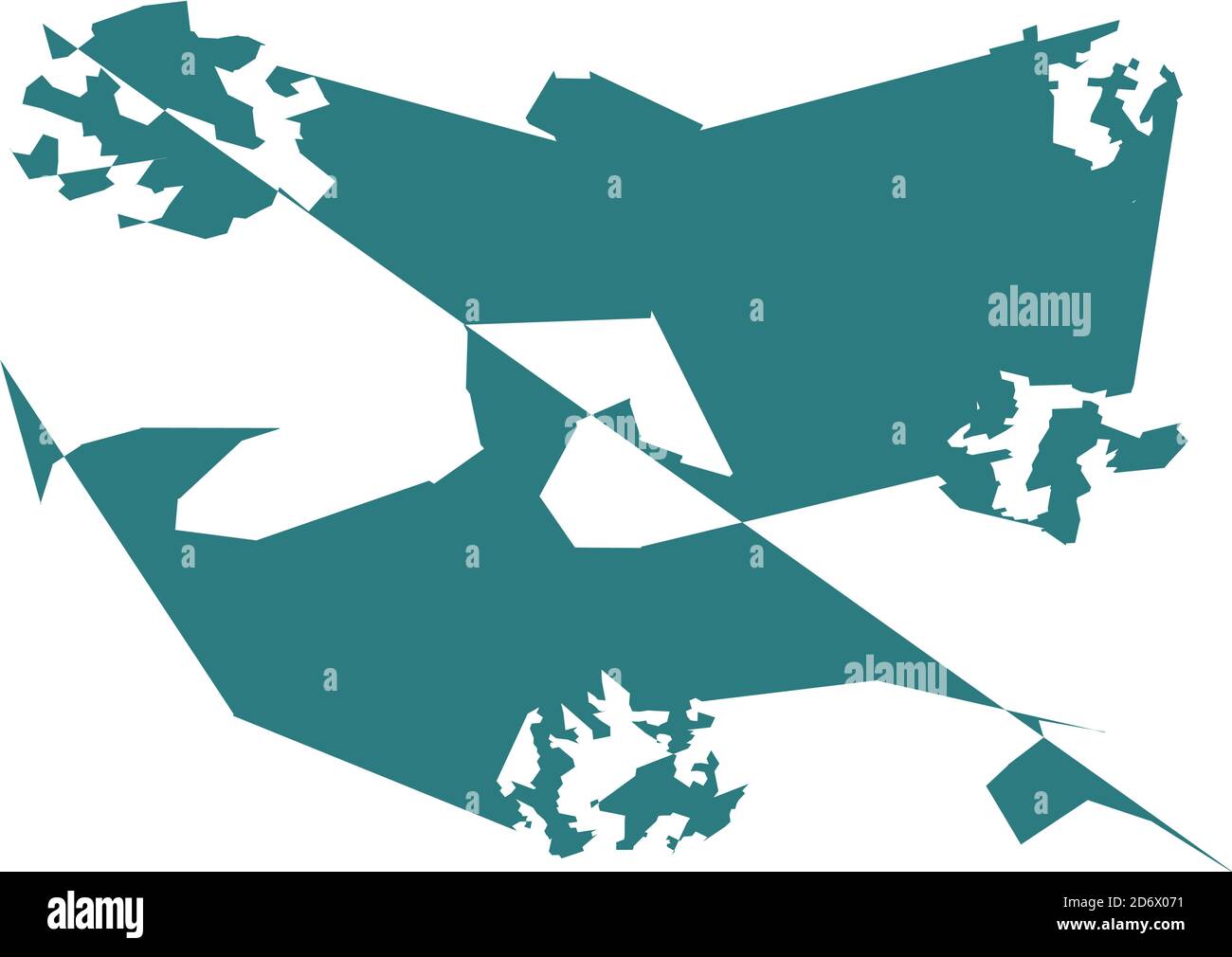 Weird, Strange generated random edgy Shapes. Asymmetric Abstract art ...