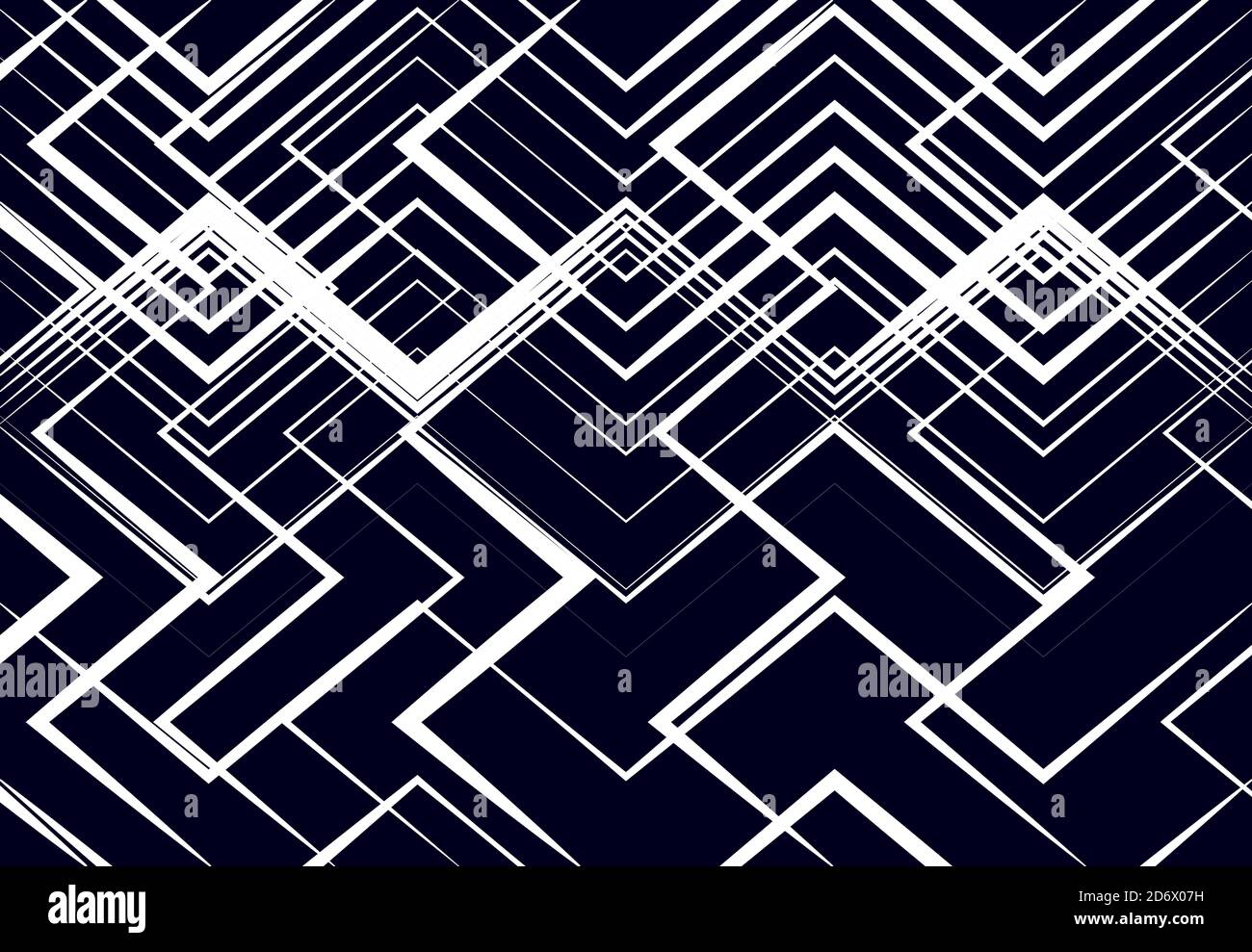 Geometric Structure Network Chaotic Jumble Of Straight Angular Intersecting Lines Abstract