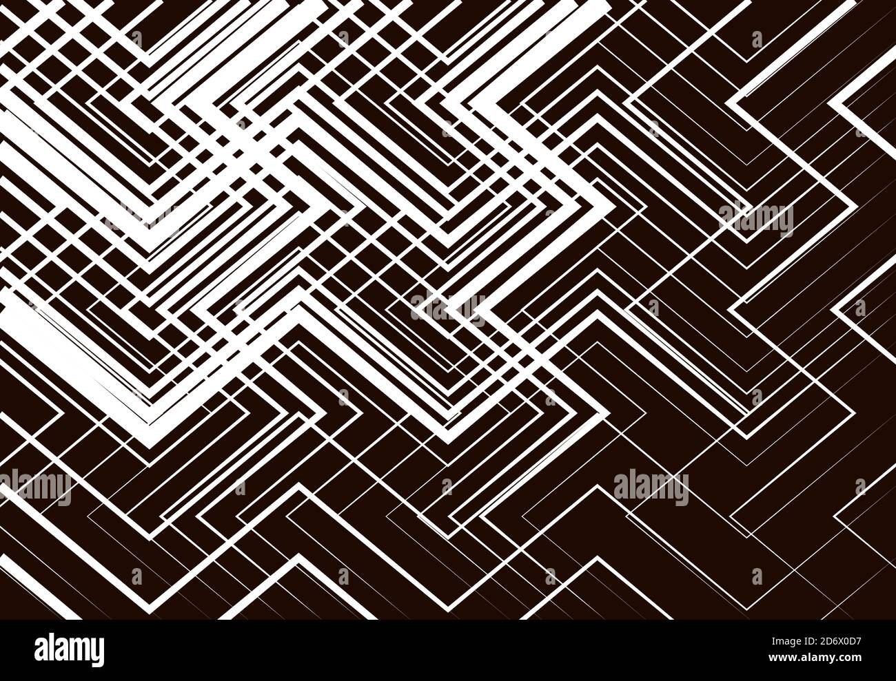 Geometric structure, network, chaotic jumble of straight, angular ...