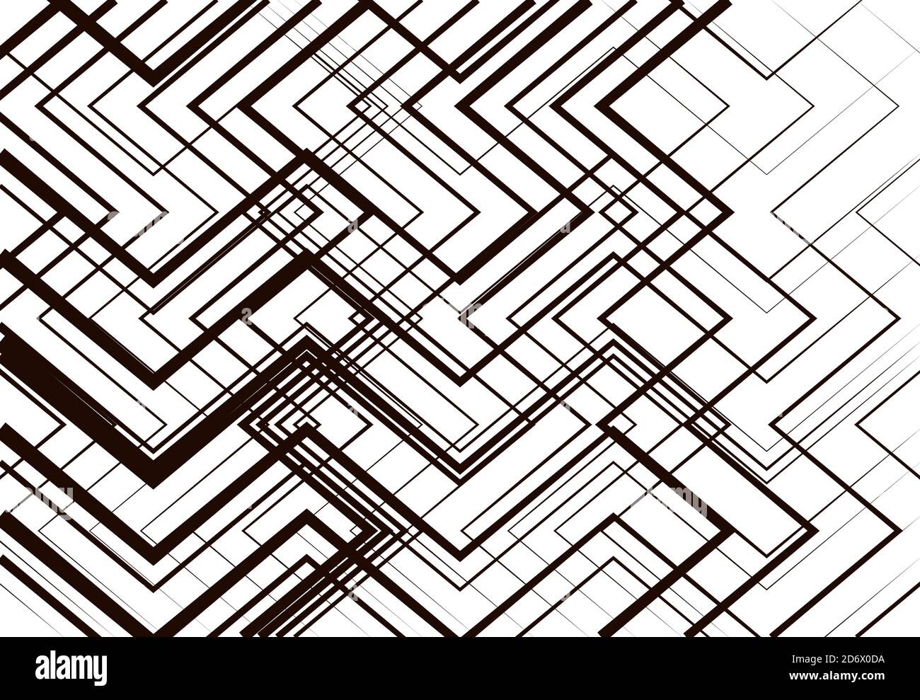 Geometric structure, network, chaotic jumble of straight, angular ...