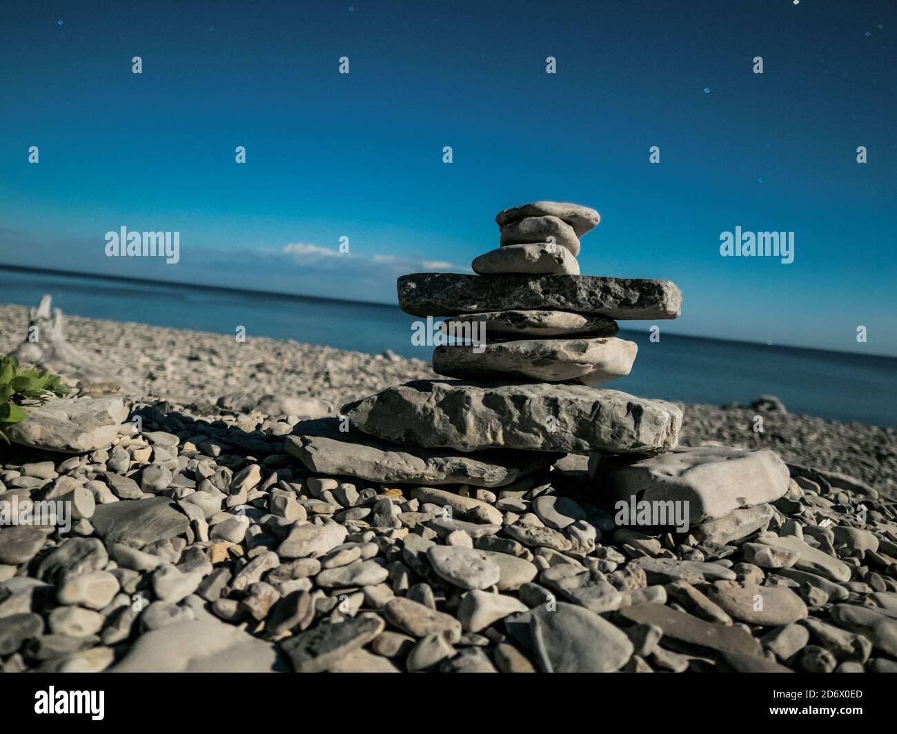 Inukshuk on the island of Anticosti, Quebec, Canada Stock Photo - Alamy