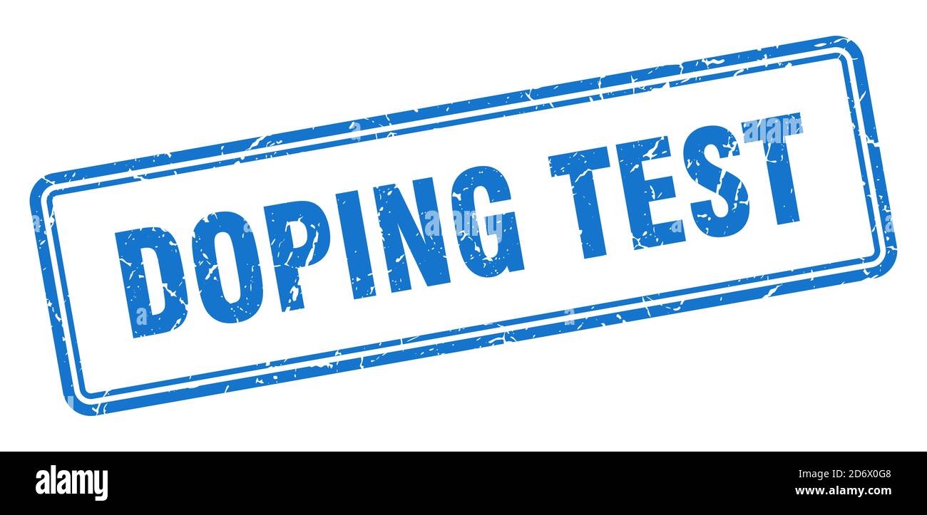doping test stamp. square grunge sign isolated on white background ...