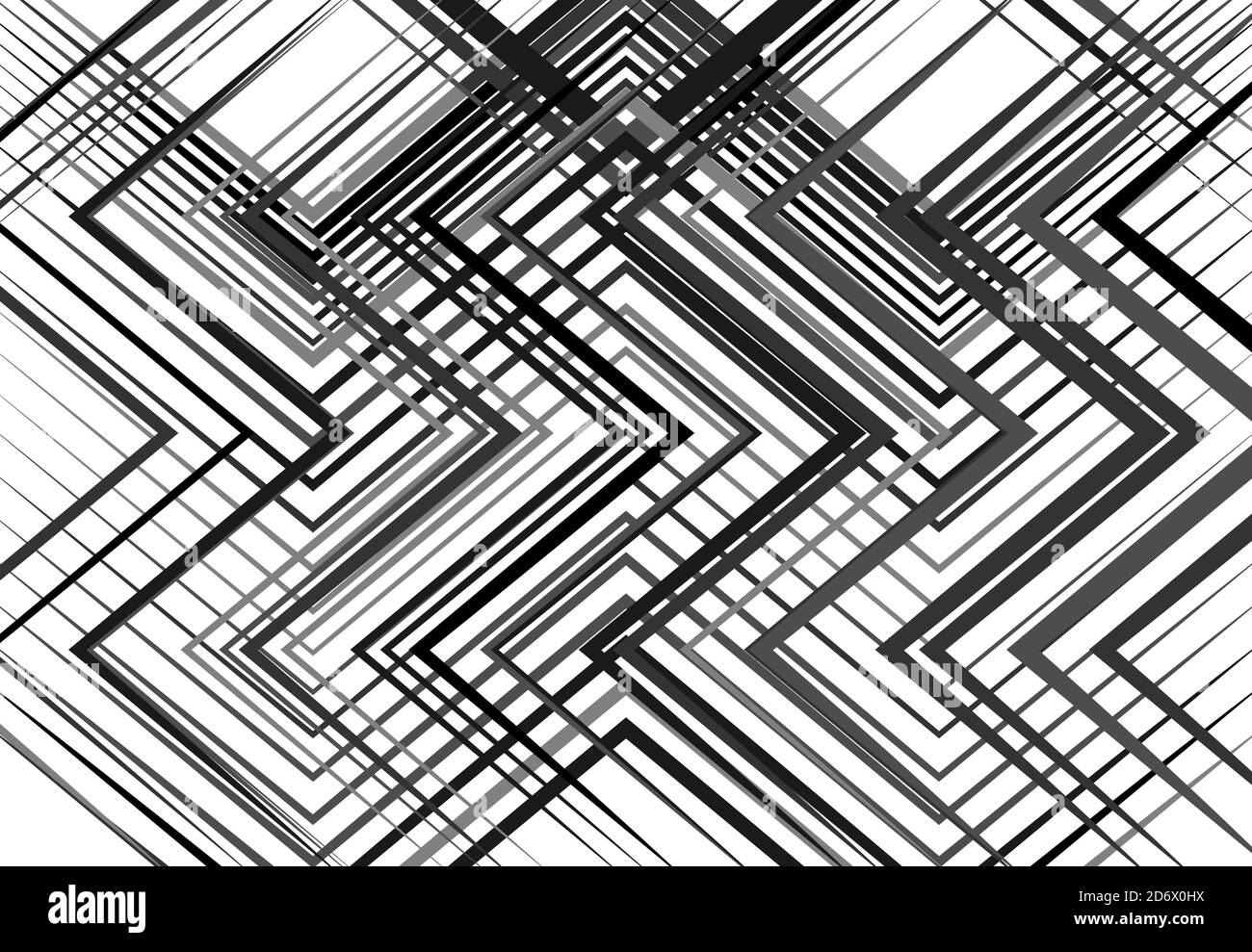 Geometric structure, network, chaotic jumble of straight, angular ...