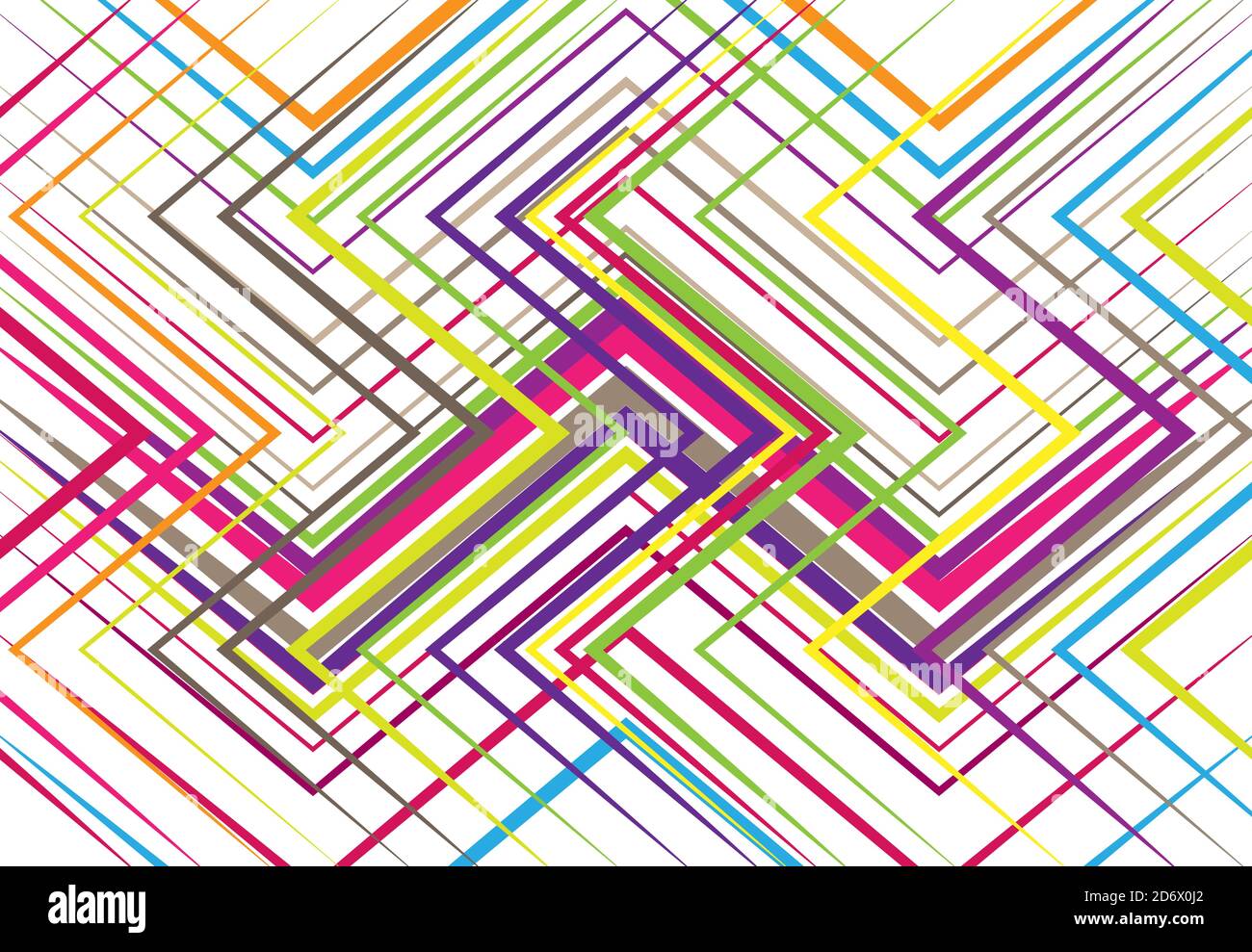 Geometric structure, network, chaotic jumble of straight, angular ...