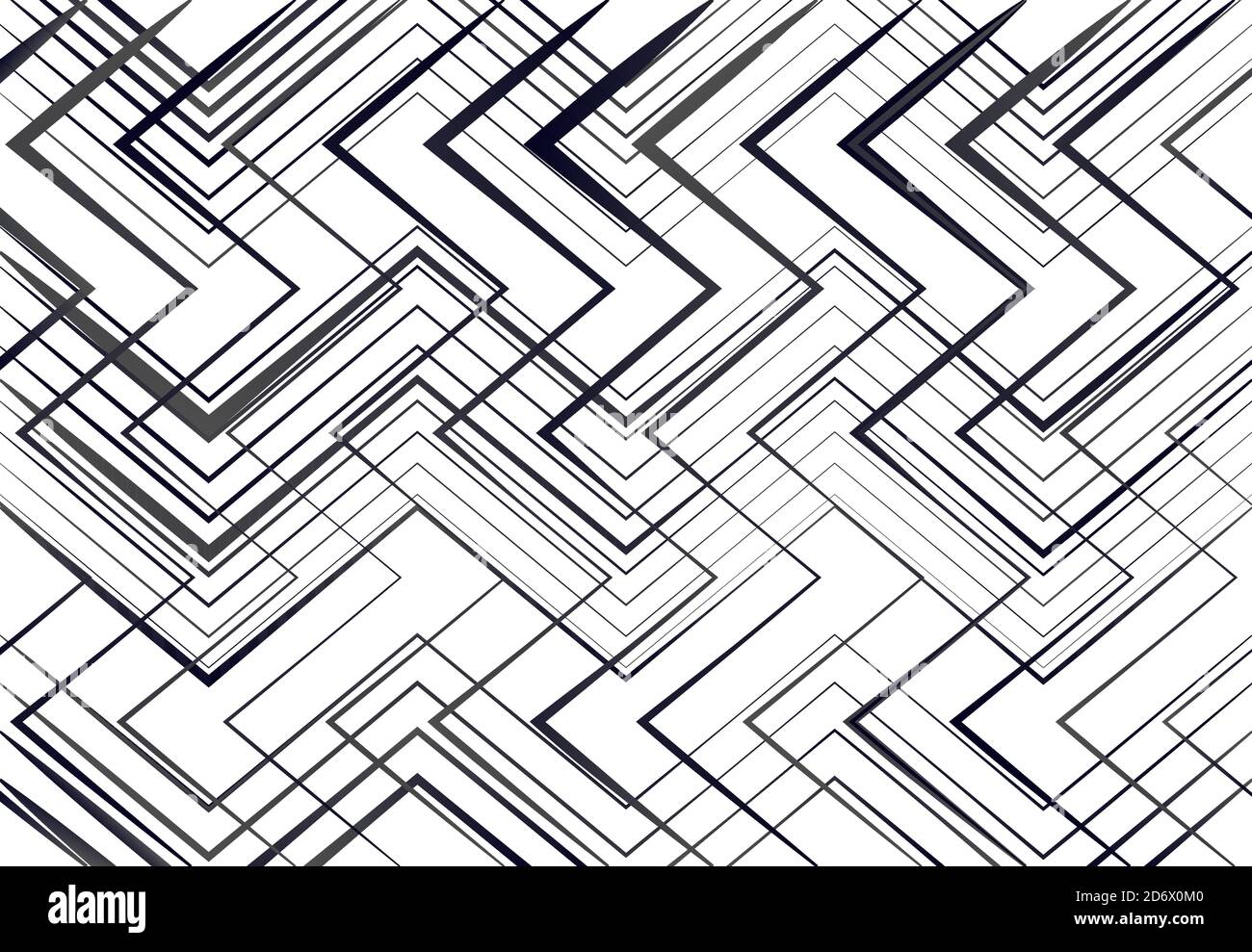 Geometric structure, network, chaotic jumble of straight, angular ...