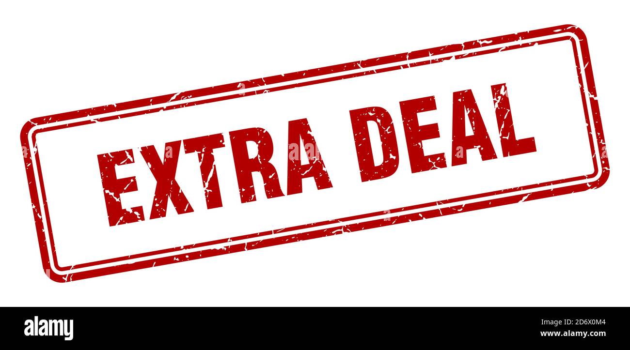 extra deal stamp. square grunge sign isolated on white background Stock ...