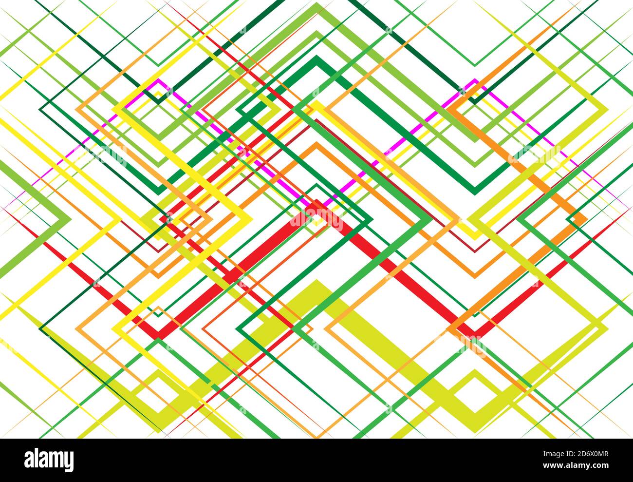 Geometric structure, network, chaotic jumble of straight, angular ...