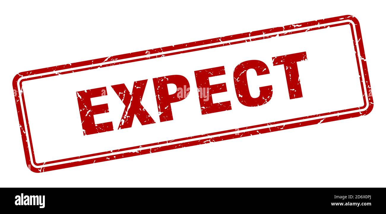 expect stamp. square grunge sign isolated on white background Stock Vector Image & Art - Alamy