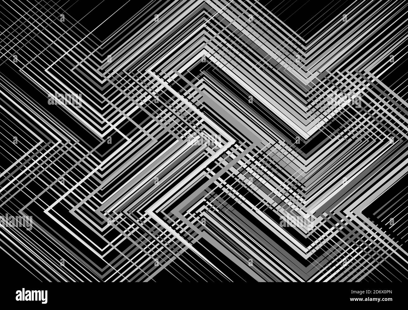 Geometric Structure Network Chaotic Jumble Of Straight Angular Intersecting Lines Abstract