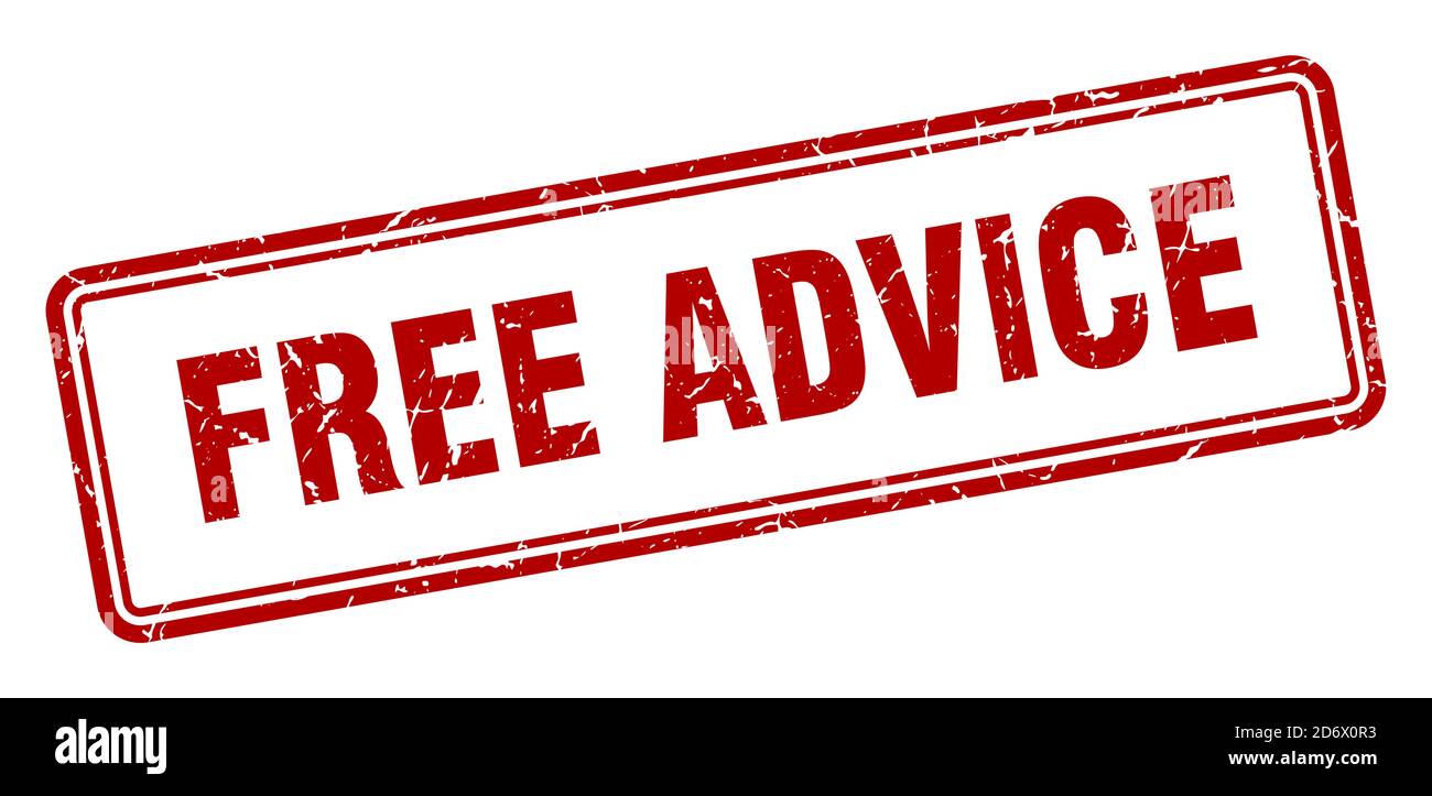 free advice stamp. square grunge sign isolated on white background ...