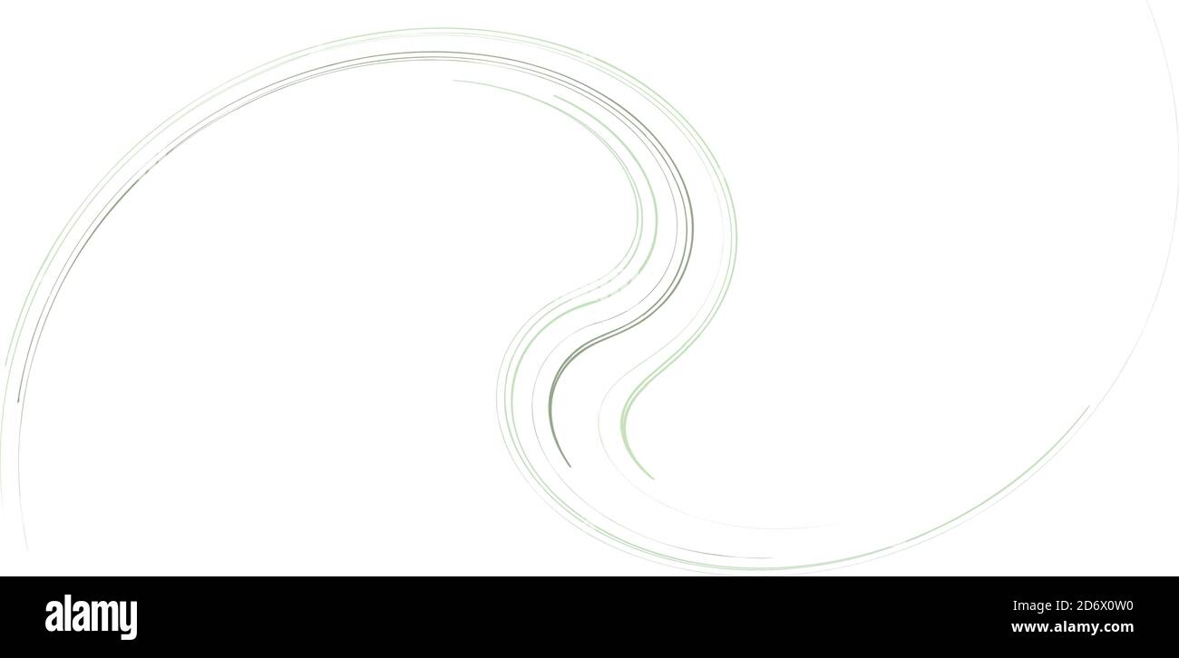 Curve rotated Volute, Helix shape. Colorful Spiral, swirl and twirl ...