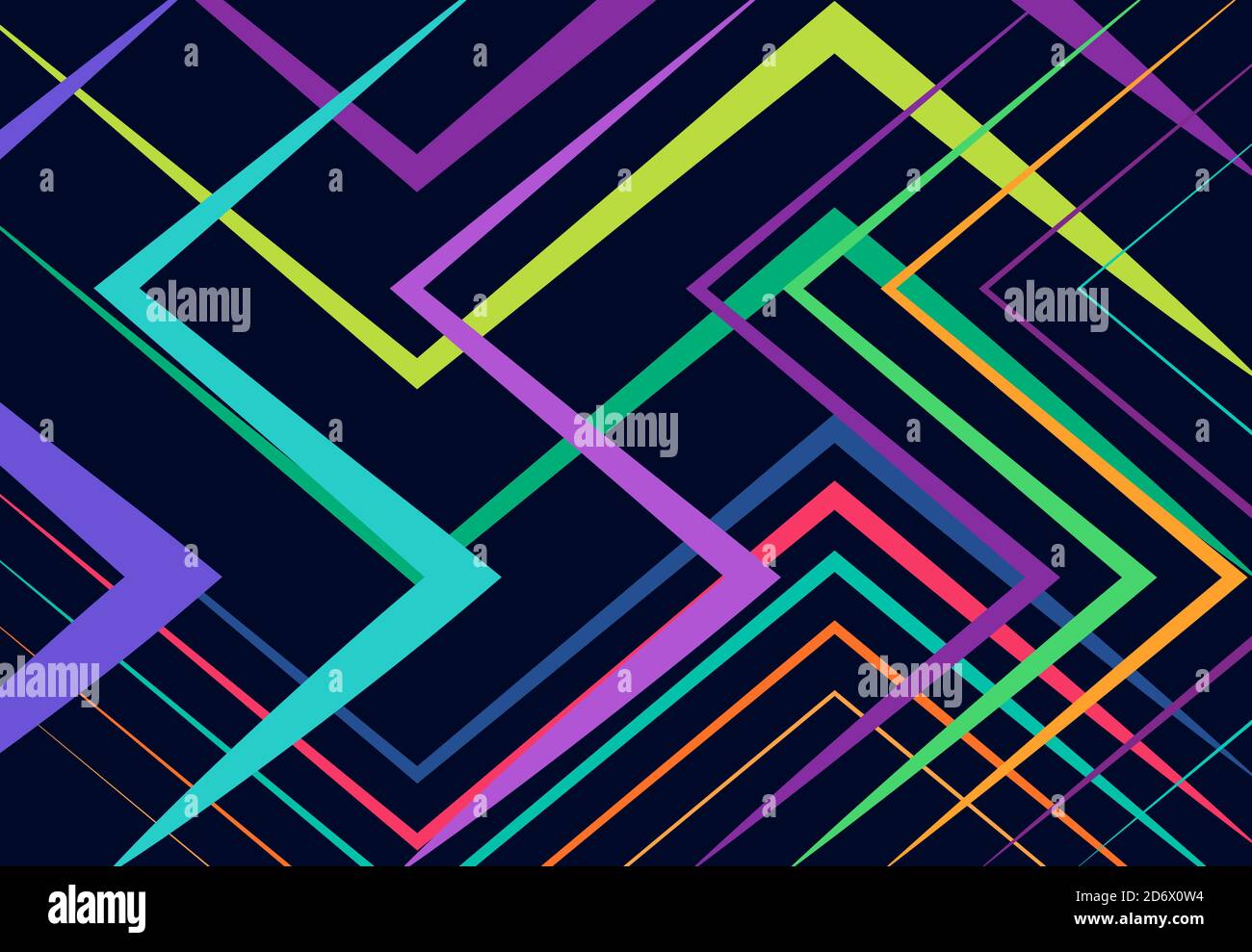 Modern Vivid Vibrant Geometric Structure Network Chaotic Jumble Of Straight Angular