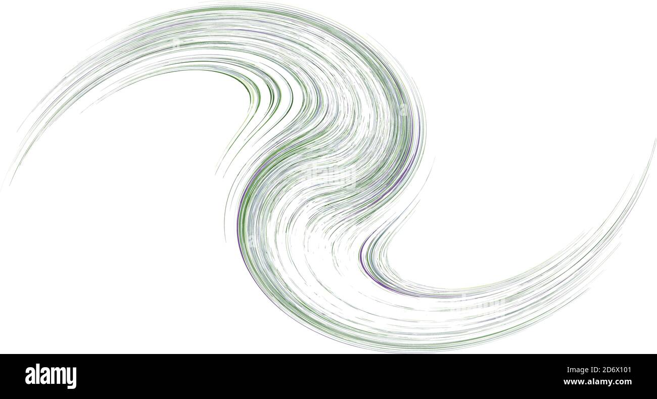 Curve rotated Volute, Helix shape. Colorful Spiral, swirl and twirl ...