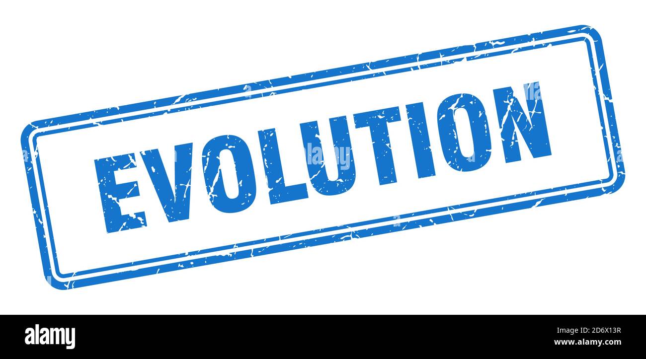 evolution stamp. square grunge sign isolated on white background Stock ...