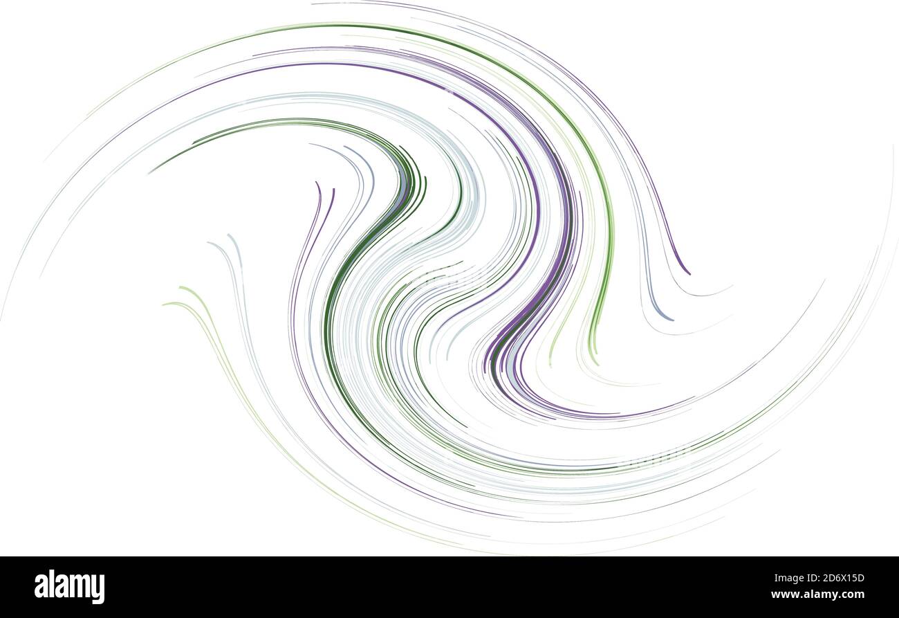 Curve rotated Volute, Helix shape. Colorful Spiral, swirl and twirl ...