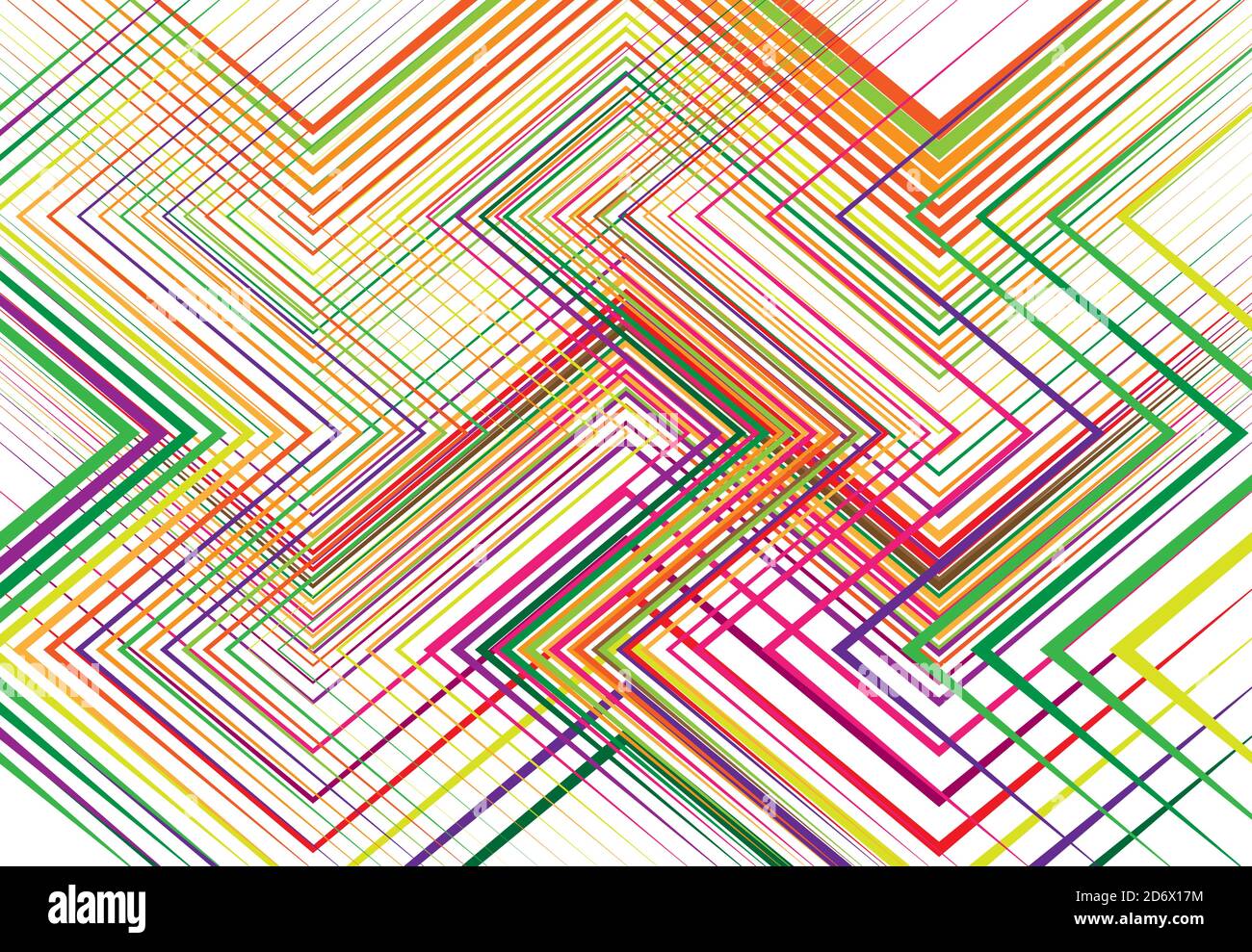 Geometric structure, network, chaotic jumble of straight, angular ...