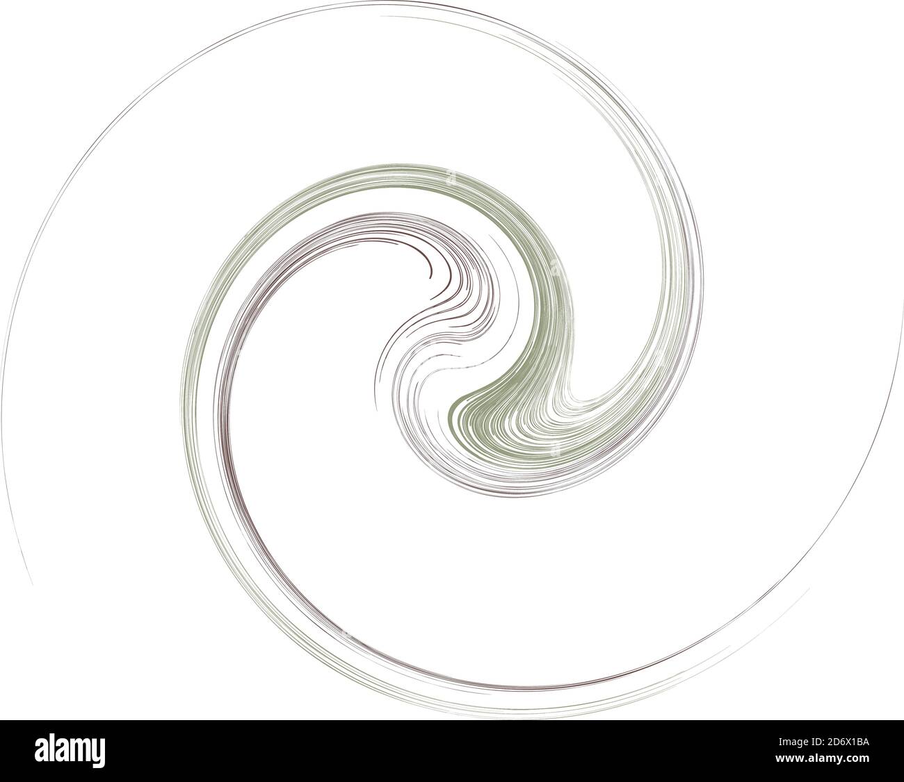 Curve rotated Volute, Helix shape. Colorful Spiral, swirl and twirl ...