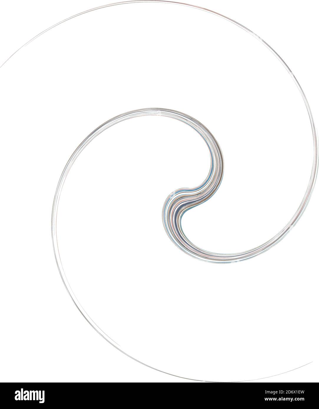 Curve rotated Volute, Helix shape. Colorful Spiral, swirl and twirl ...