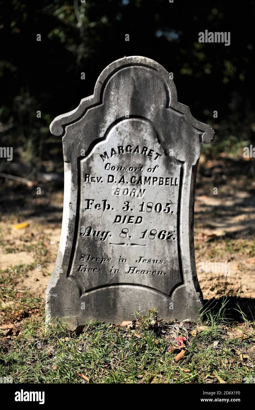 The grave of Margaret Campbell in the old Brandon Cemetery, Brandon ...