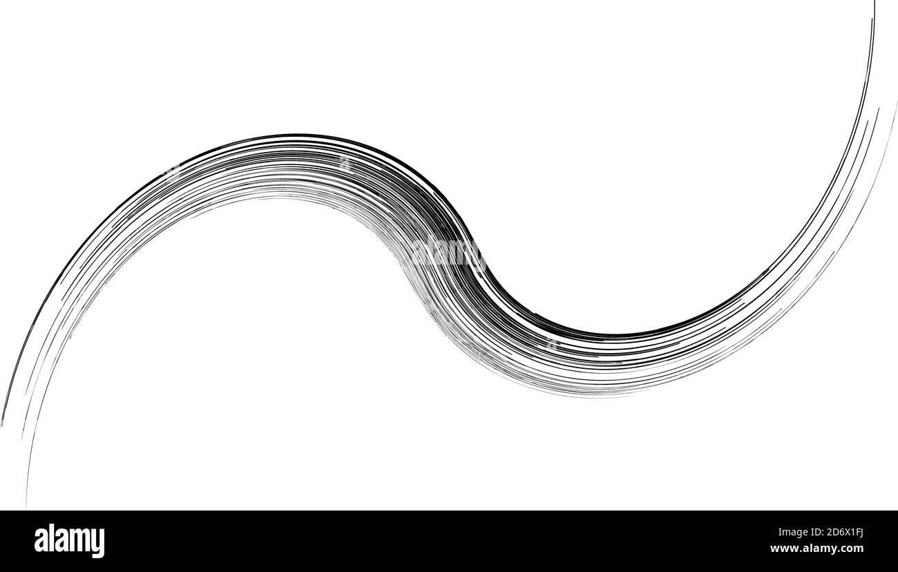 Curve rotated Volute, Helix shape. Spiral, swirl and twirl design ...