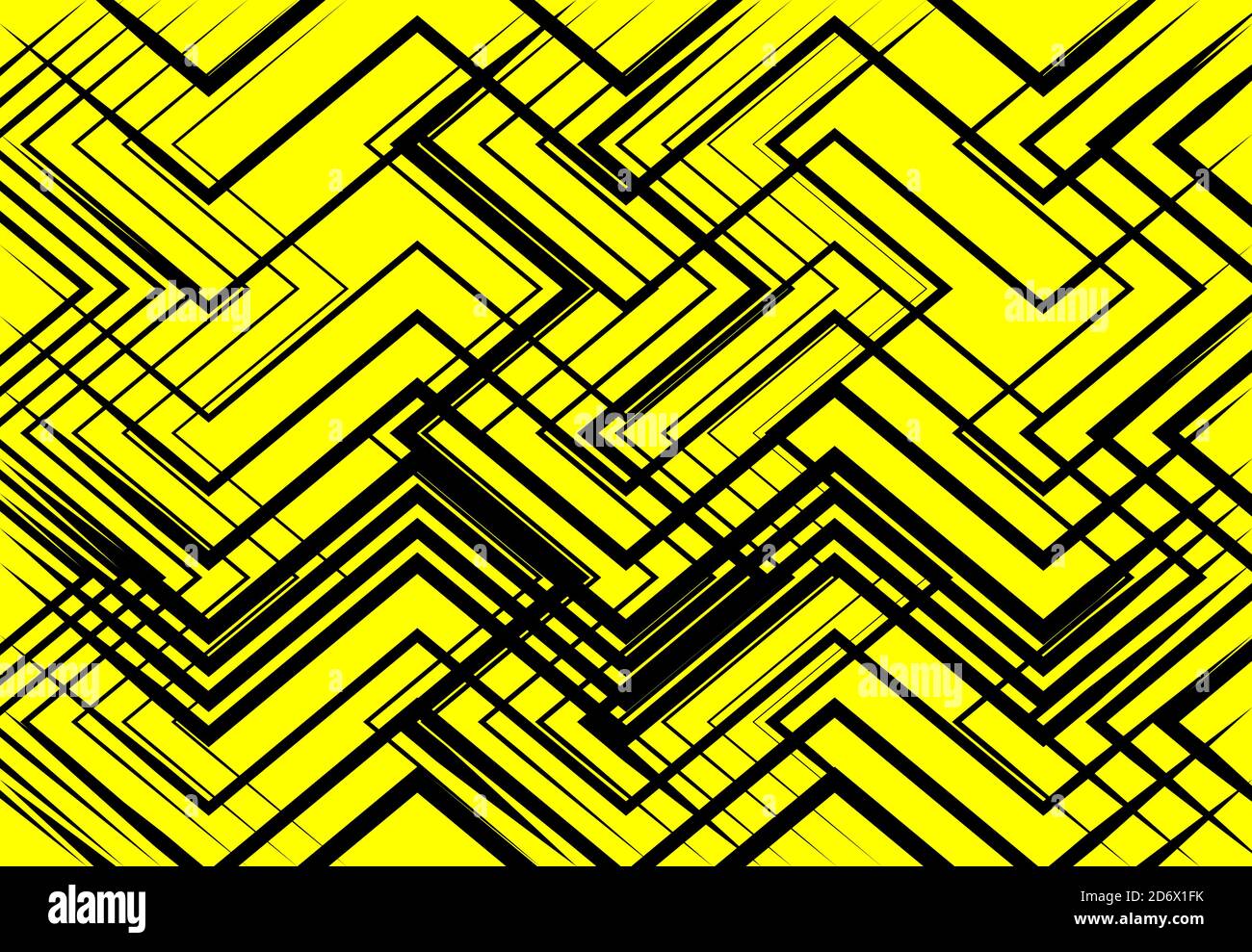 Geometric structure, network, chaotic jumble of straight, angular intersecting lines. Abstract ...