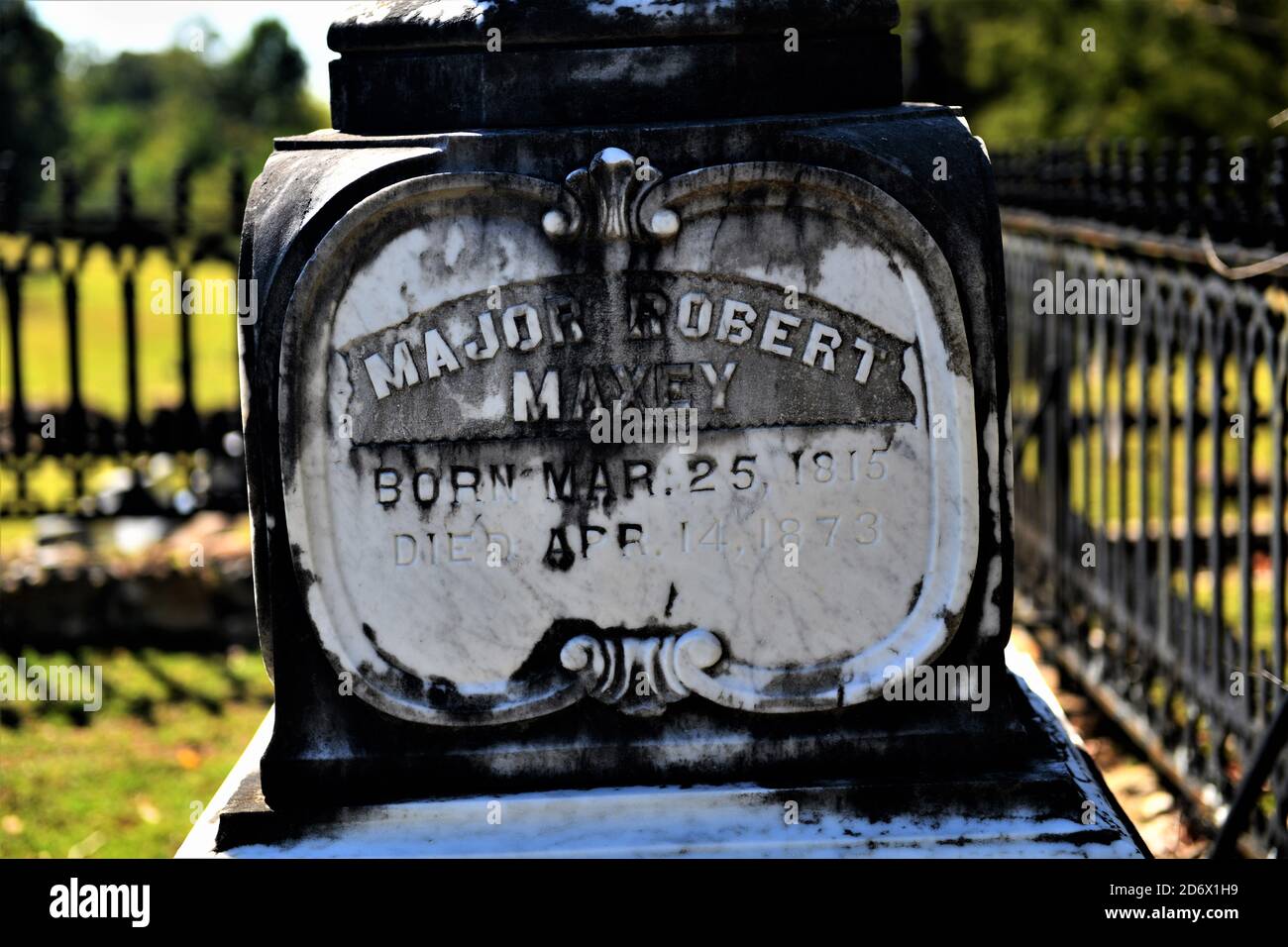 The graves of Major and Mrs. Robert Maxey, CSA, in the old Brandon ...