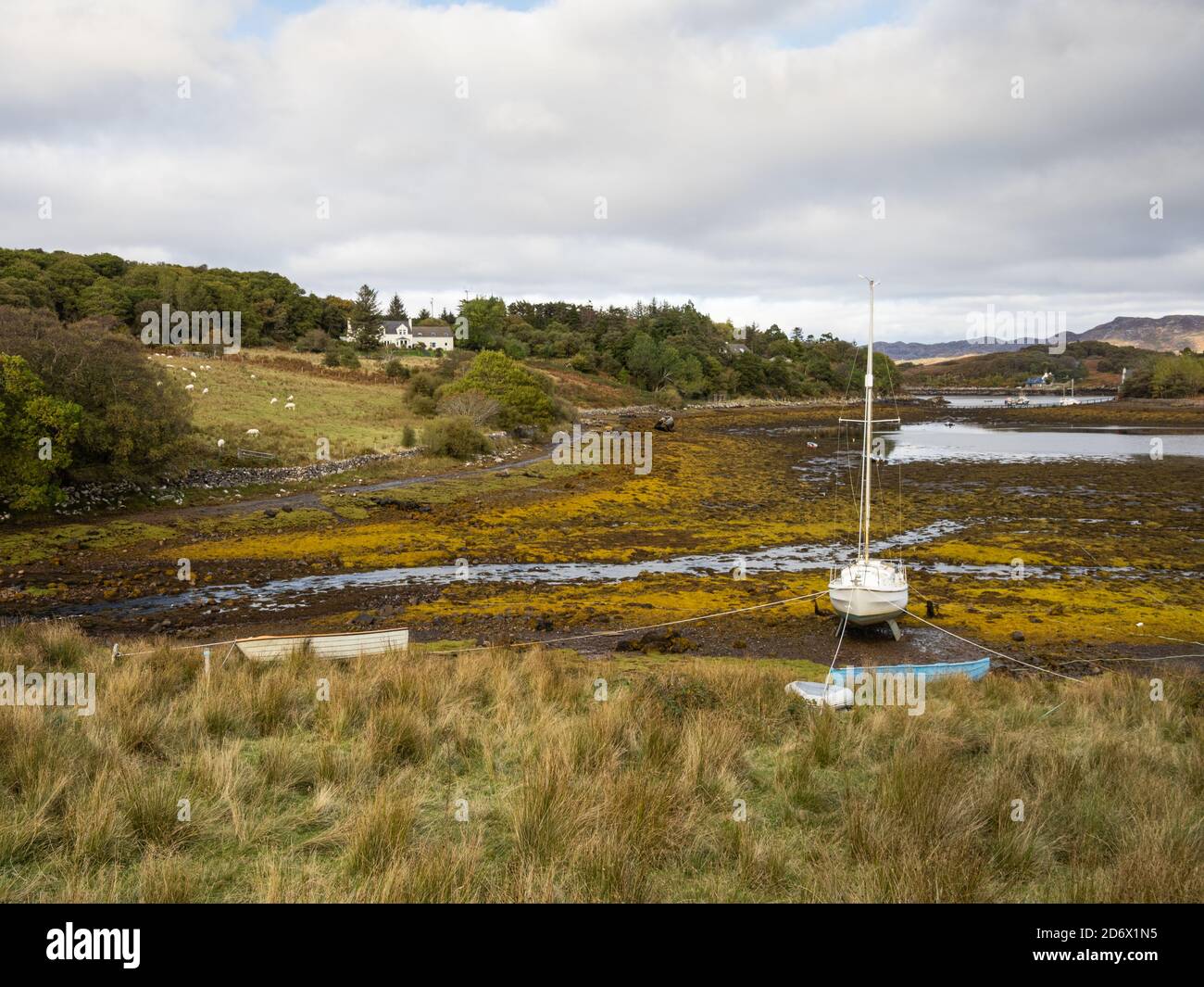 Badachro overlooking Loch Gairloch, in the North West Highlands of ...