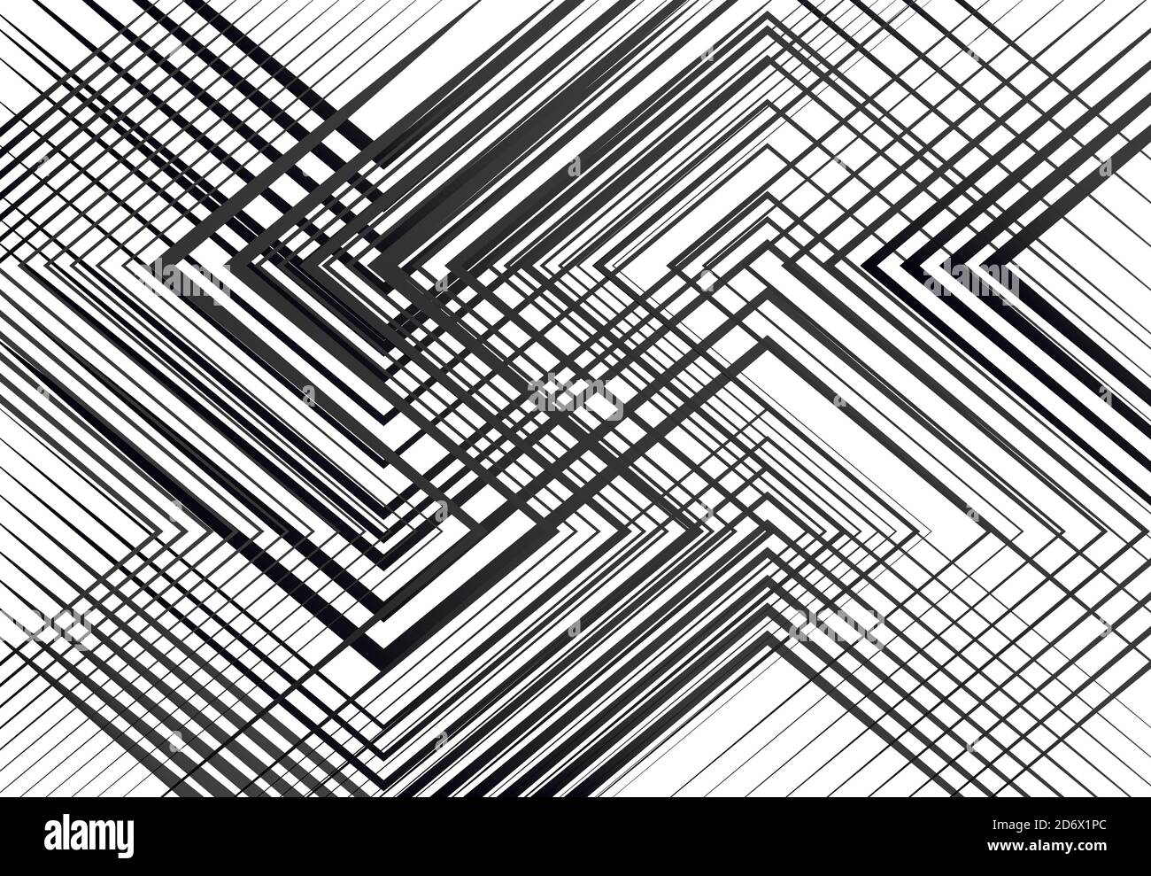 Geometric structure, network, chaotic jumble of straight, angular ...