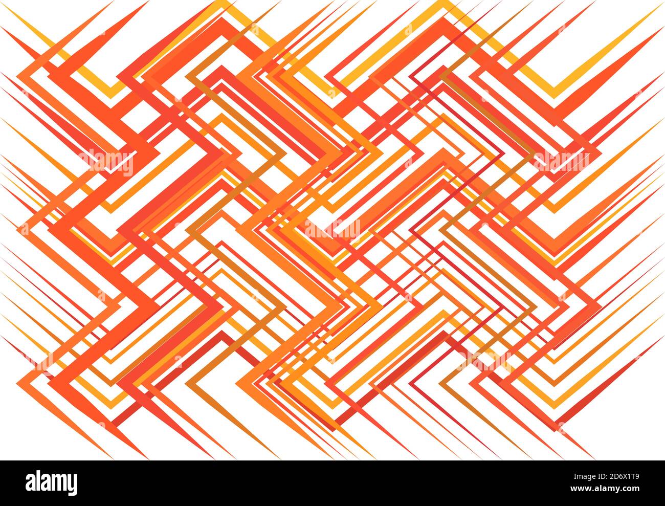 Geometric structure, network, chaotic jumble of straight, angular ...