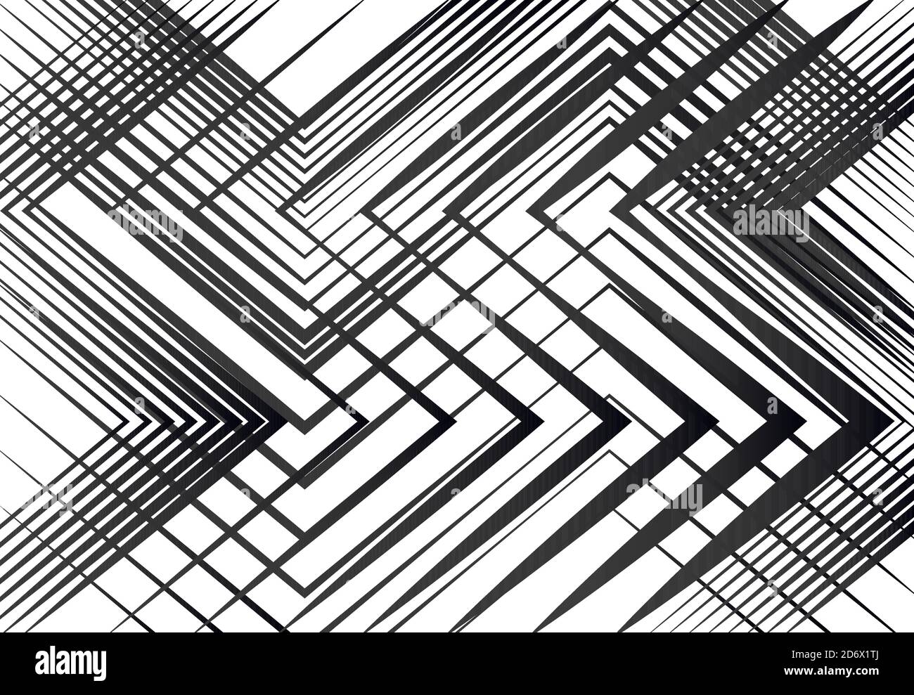 Geometric structure, network, chaotic jumble of straight, angular ...