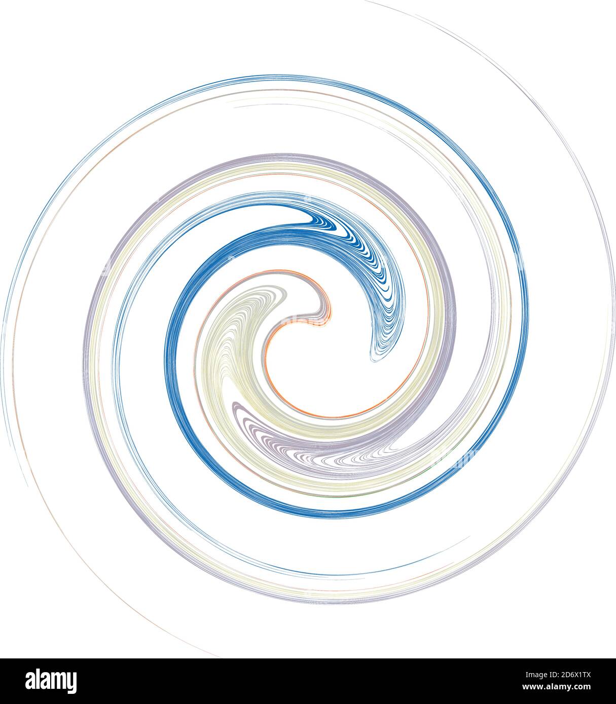 Curve rotated Volute, Helix shape. Colorful Spiral, swirl and twirl ...