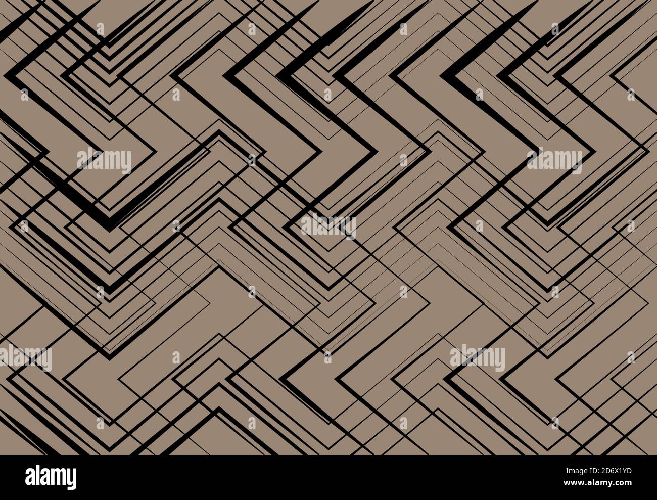Geometric structure, network, chaotic jumble of straight, angular ...