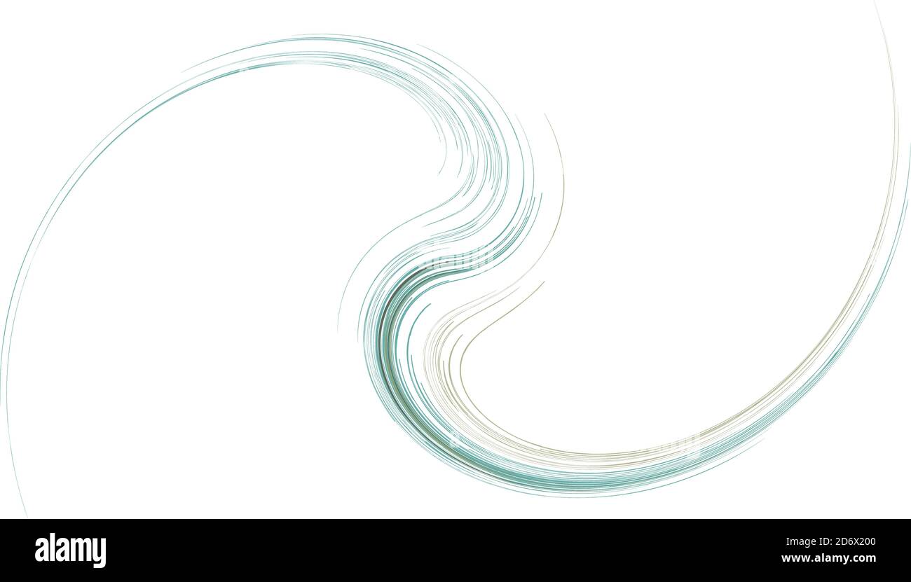 Curve rotated Volute, Helix shape. Colorful Spiral, swirl and twirl ...