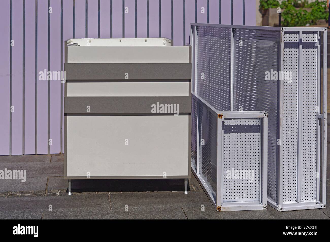 Racks shelfs and cabinets units for shop Stock Photo - Alamy