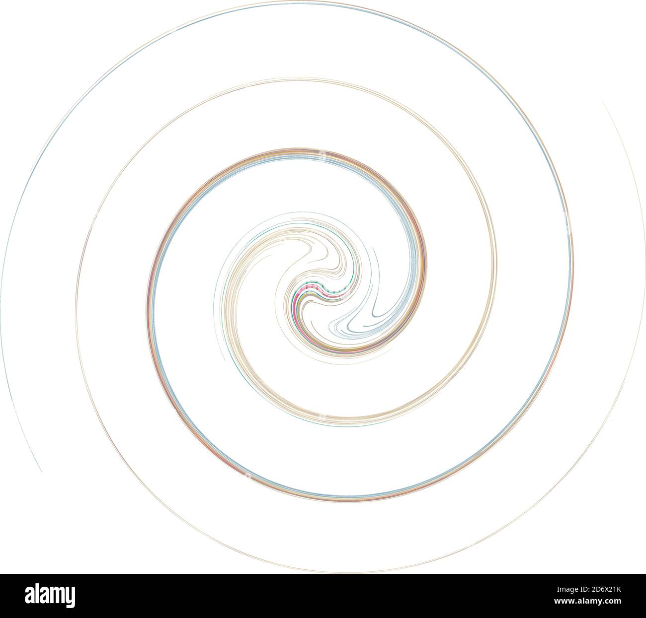 Curve rotated Volute, Helix shape. Colorful Spiral, swirl and twirl ...