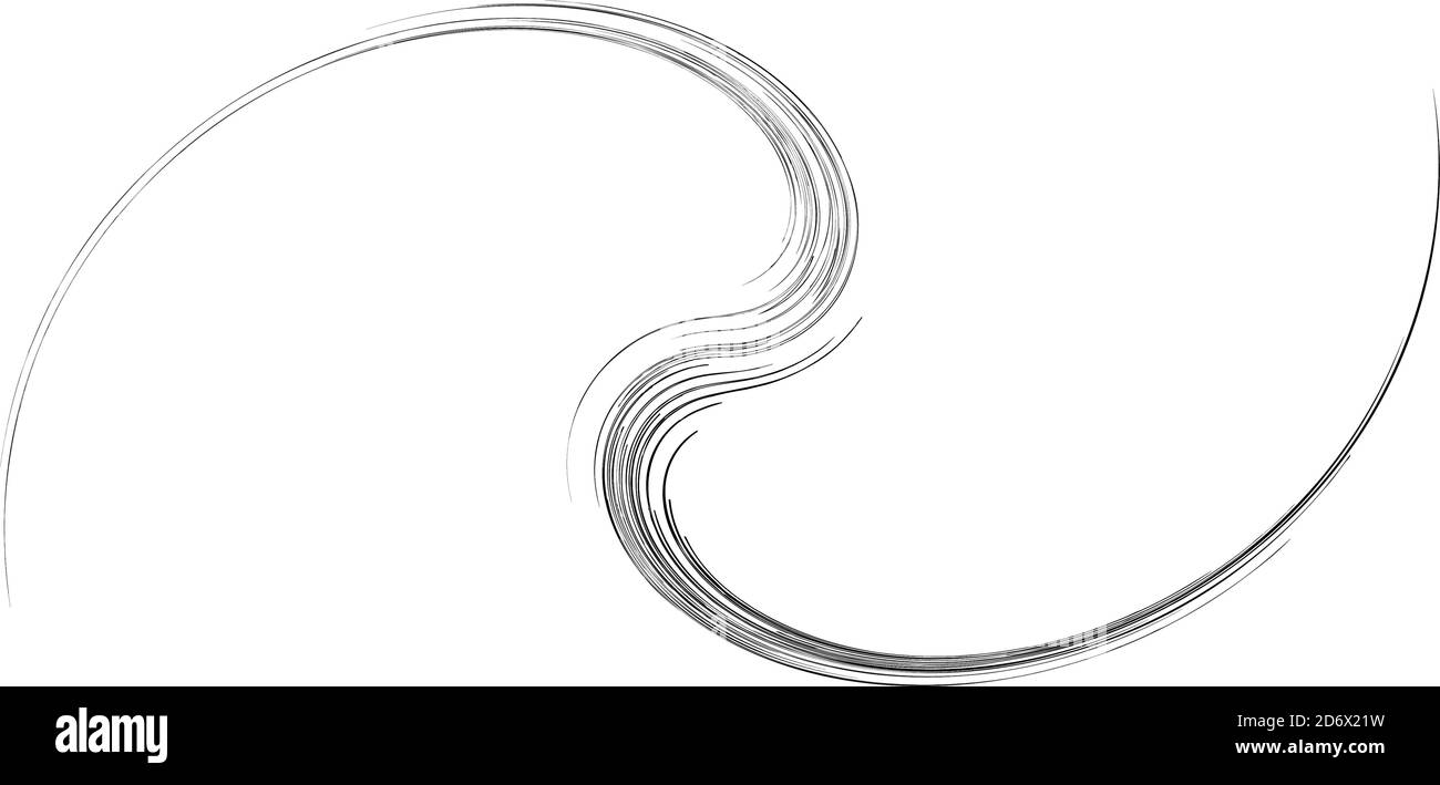 Curve rotated Volute, Helix shape. Spiral, swirl and twirl design ...