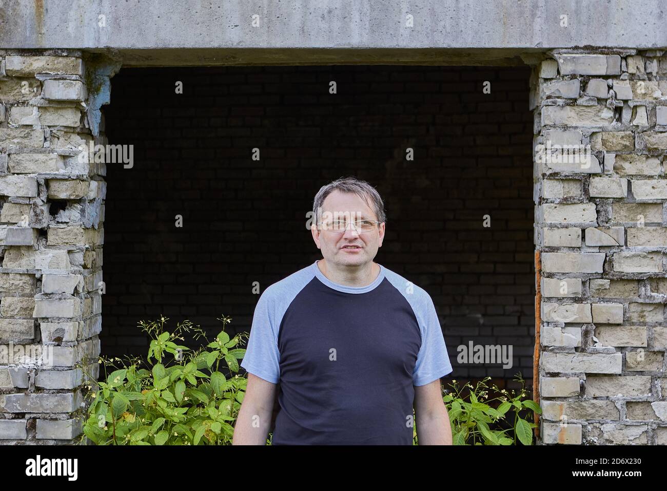 portrait of an adult male face, strabismus or exotropia Stock Photo - Alamy