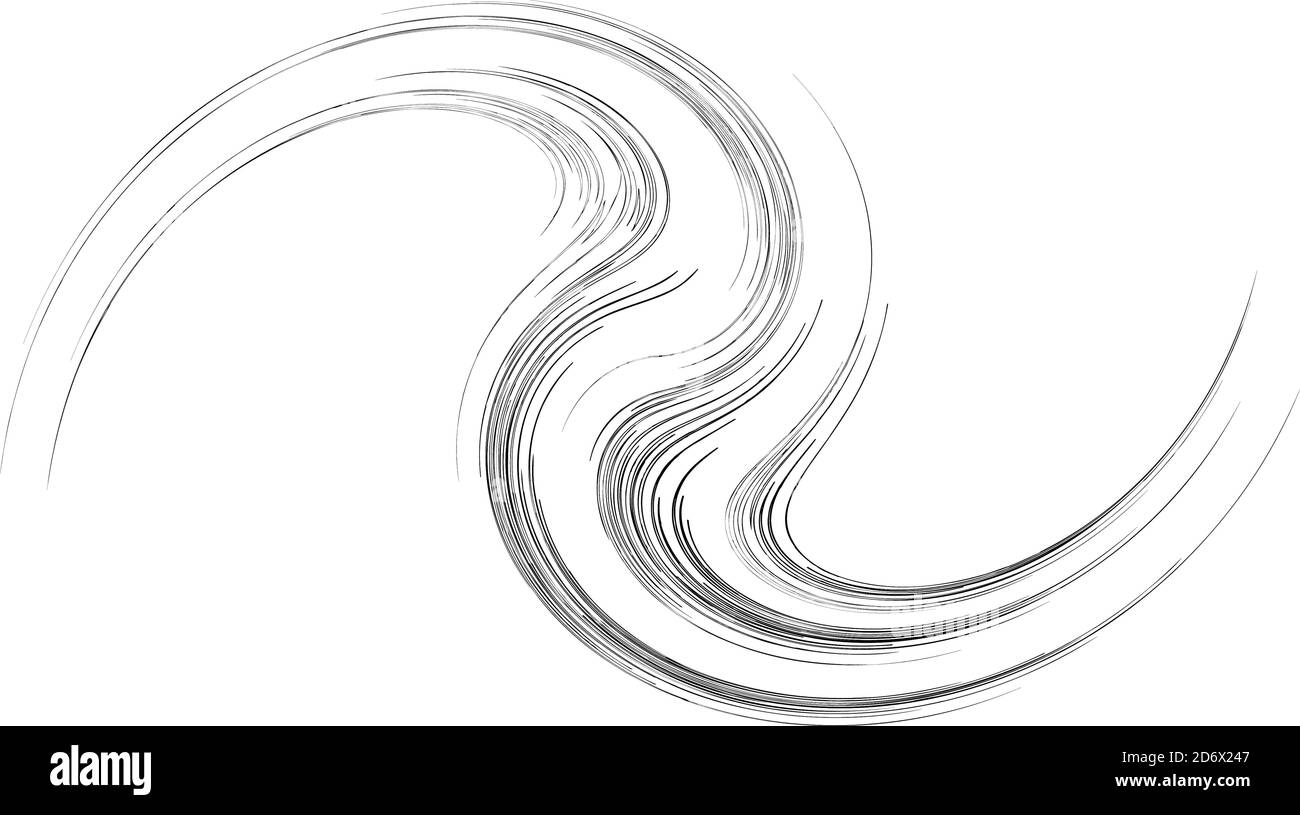 Curve rotated Volute, Helix shape. Spiral, swirl and twirl design ...