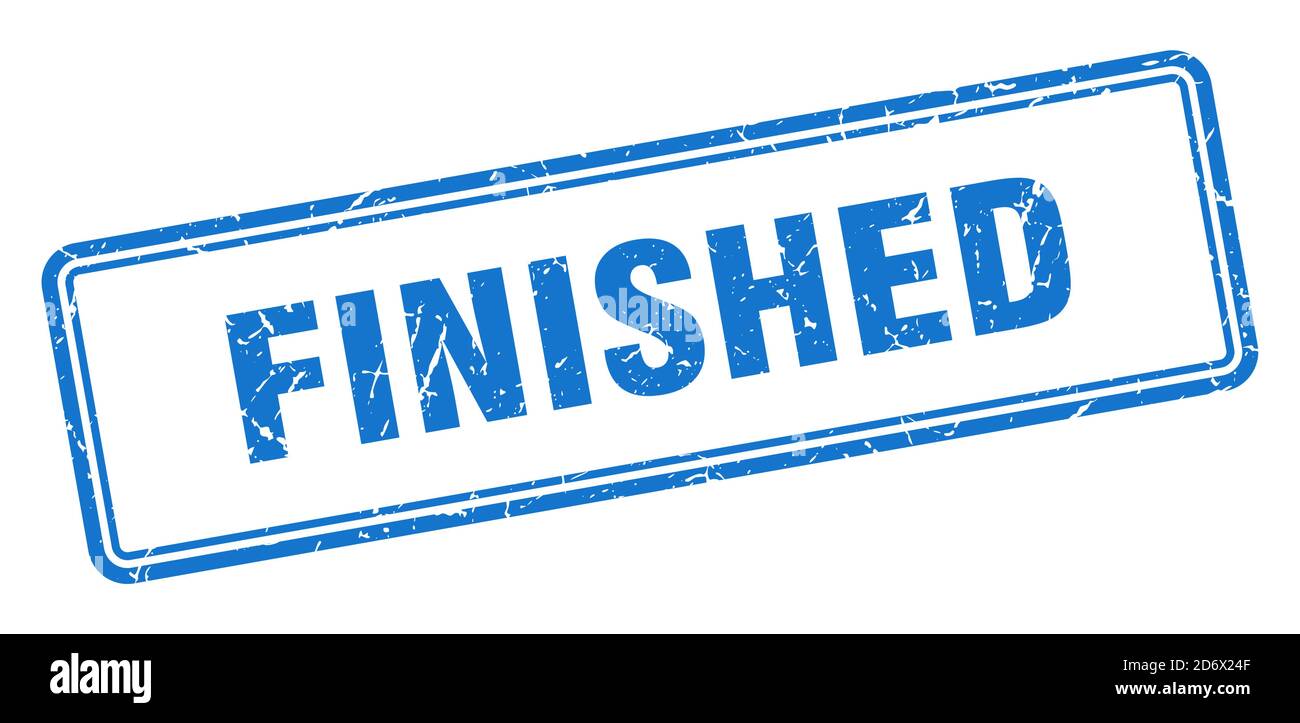 finished stamp. square grunge sign isolated on white background Stock ...