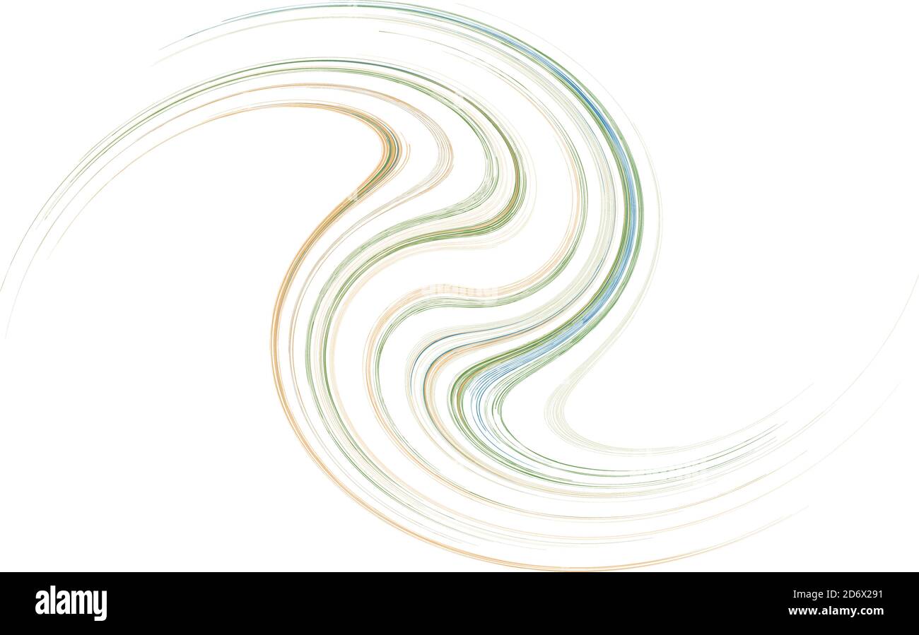 Curve rotated Volute, Helix shape. Colorful Spiral, swirl and twirl ...