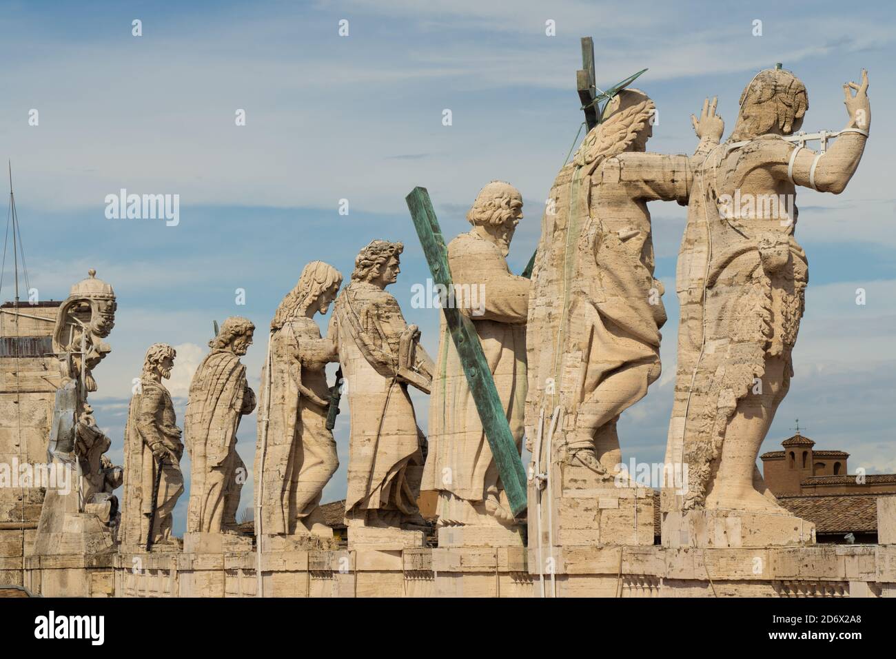 Statues of the Twelve Discipiles the Basilica in the Vatican in Rome ...