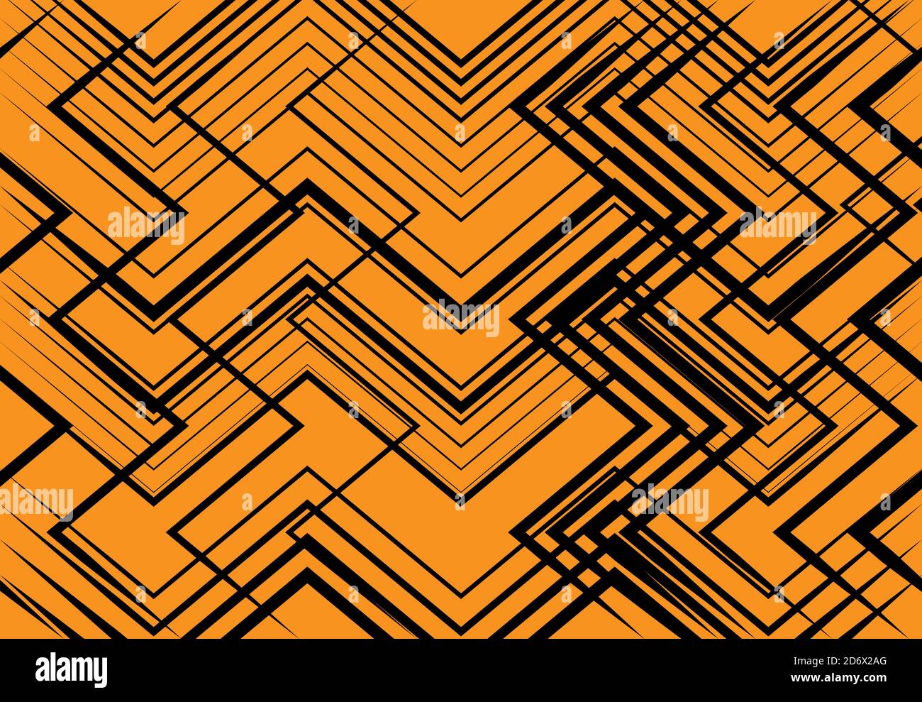 Geometric structure, network, chaotic jumble of straight, angular ...